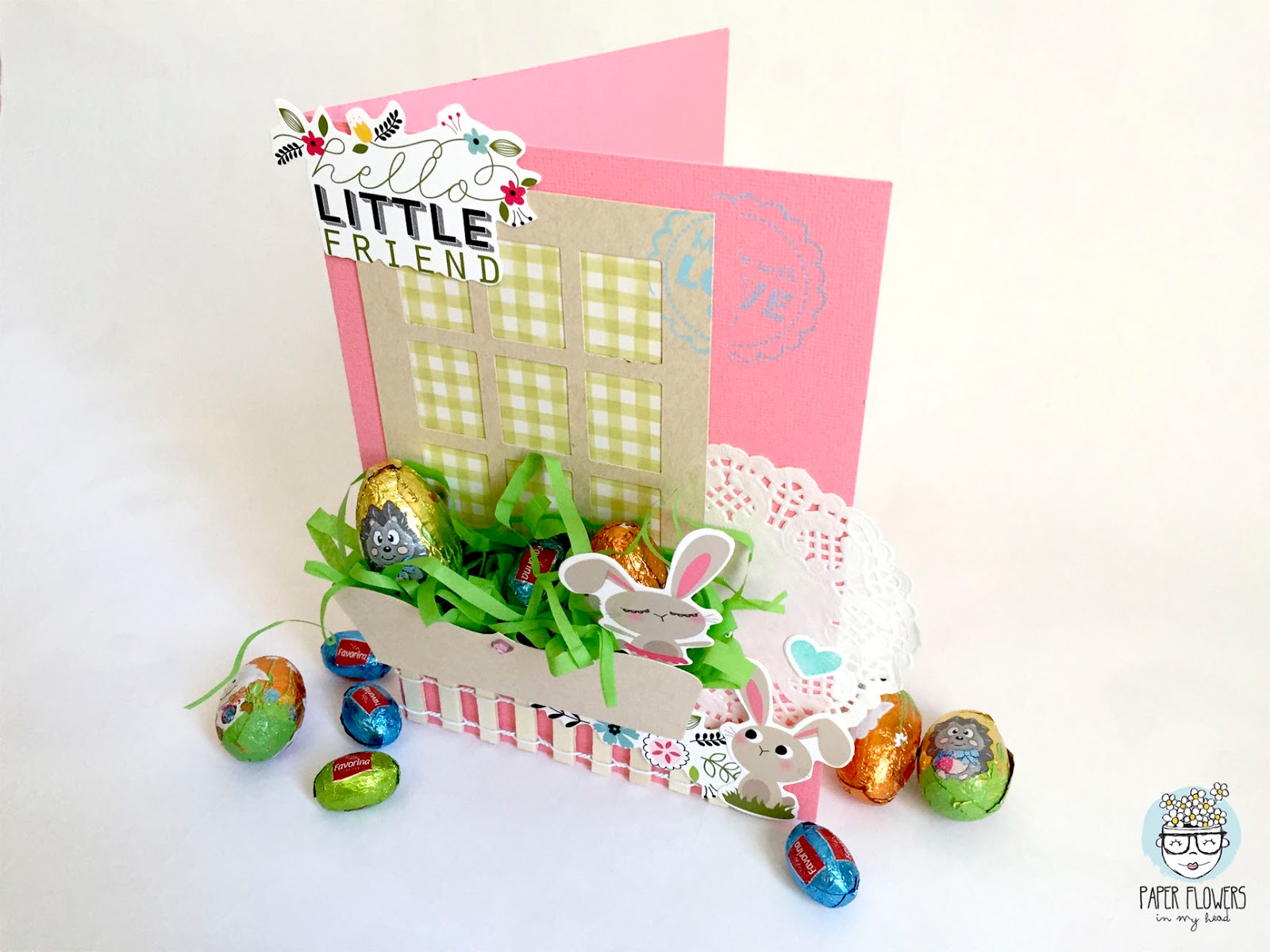 Tarjeta de Pascua - Paper flowers in my head