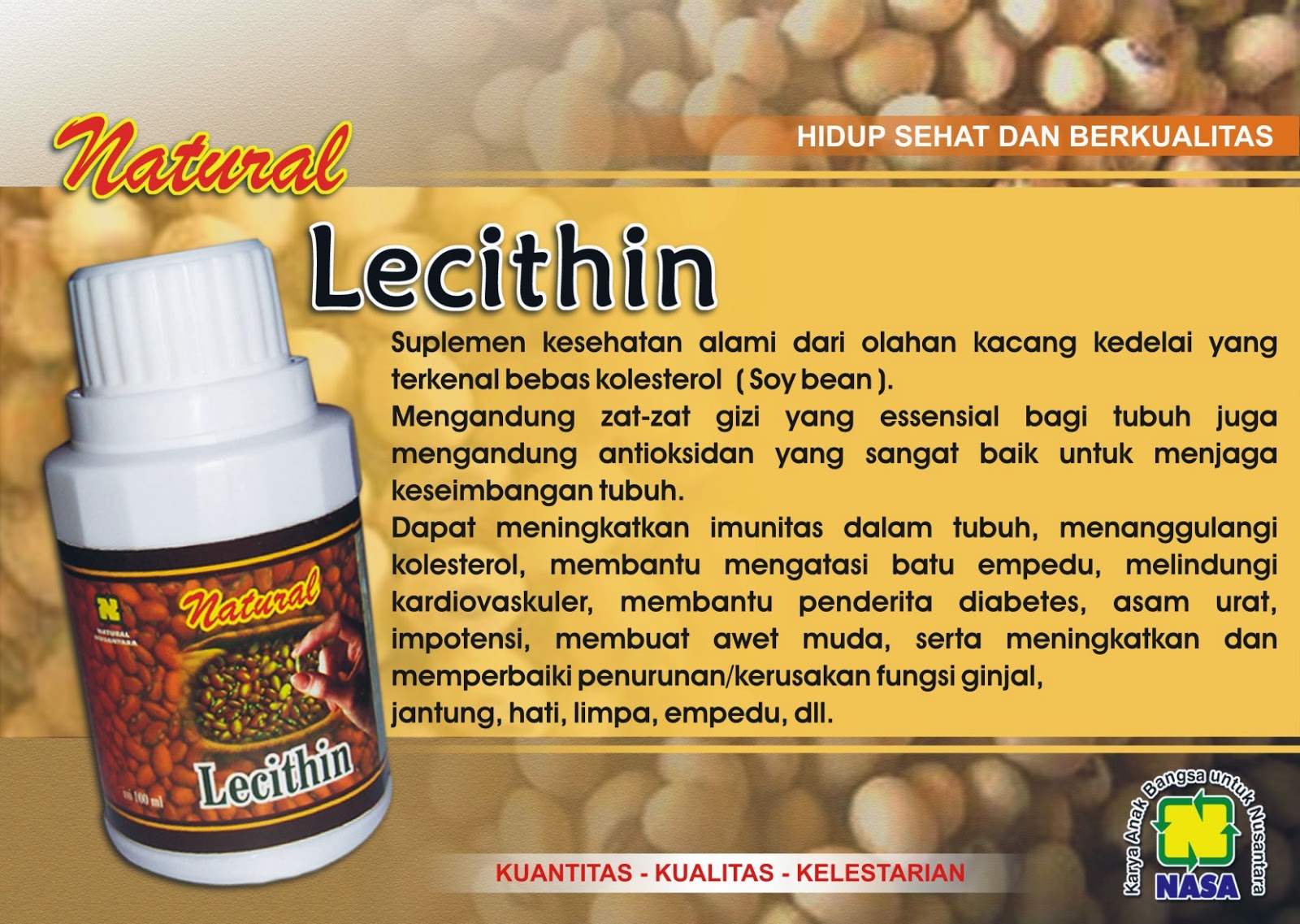 Natural Lecithin, Suplemen Bebas Kolesteral | Herbalis