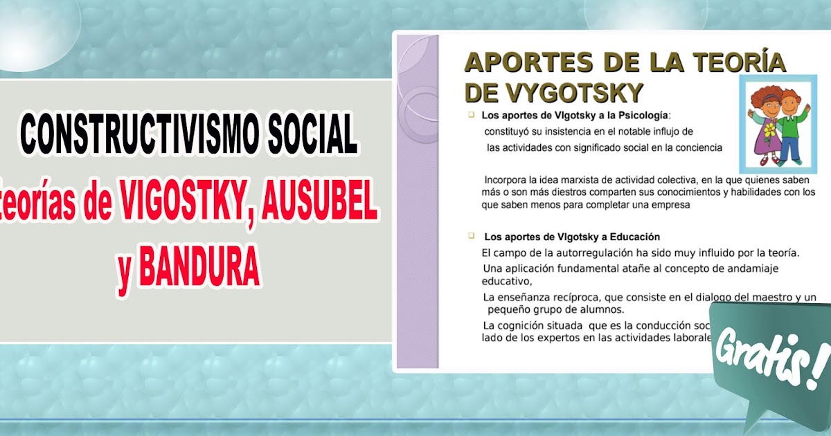 Constructivismo Social: teorías de VIGOSTKY, AUSUBEL y BANDURA ...
