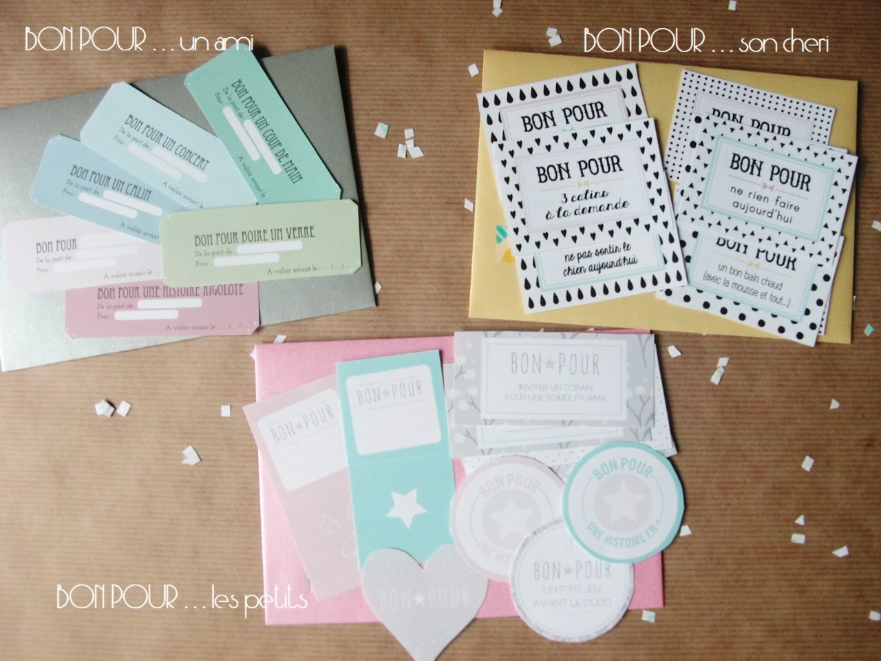 DIY by M.: Des "bons pour"... à imprimer #3 sets