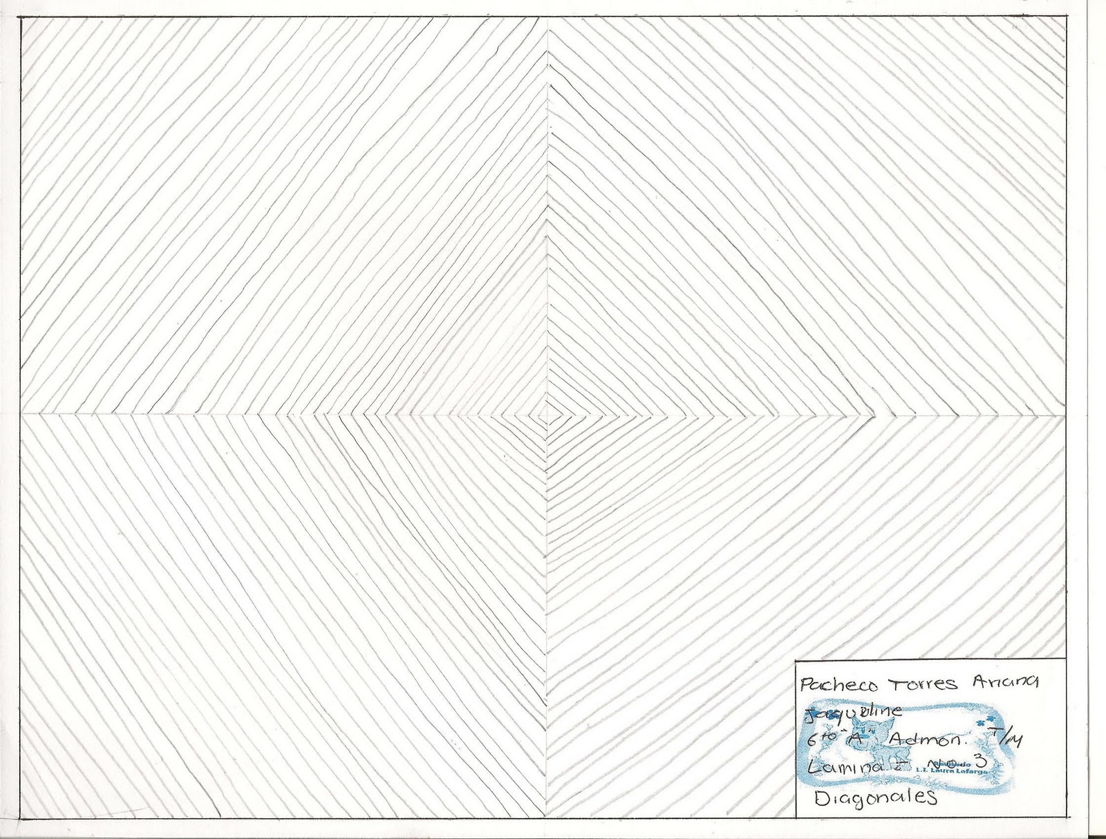 Dibujo Tecnico: Lamina No. 3.- Diagonales