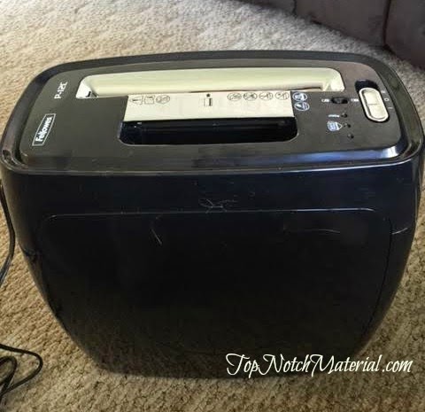 Top Notch Material: Fellowes P-12C Shredder, perfect for spring cleaning