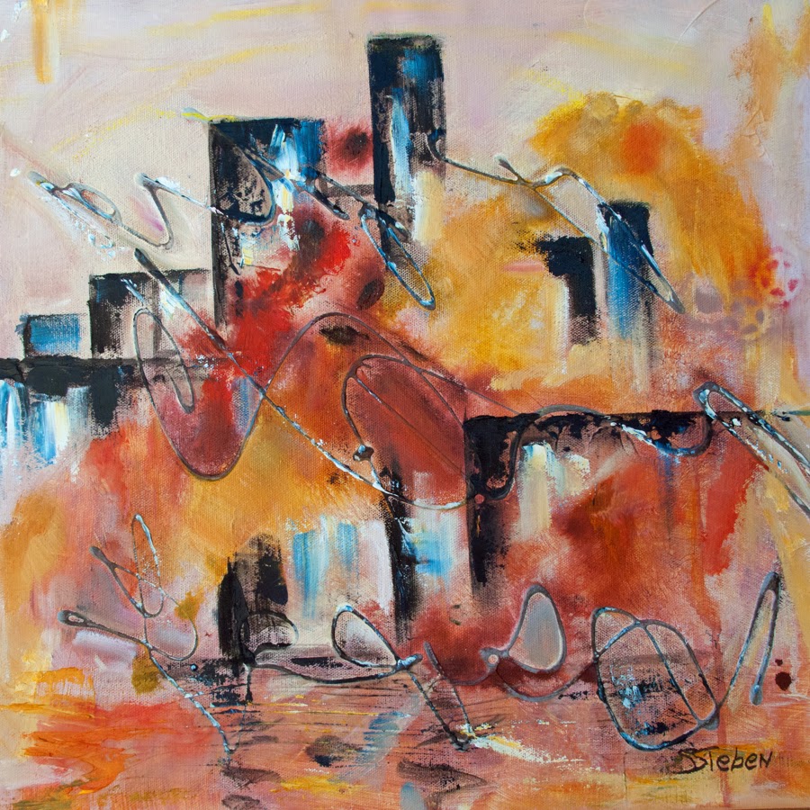 Contemporary Artists of Arizona: Abstract impressionist Cityscape ...