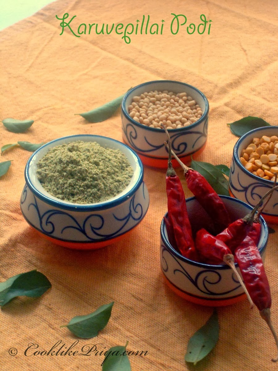 Cook like Priya: Karuvepillai Podi | Curry Leaves Powder | Brahmin Podi ...