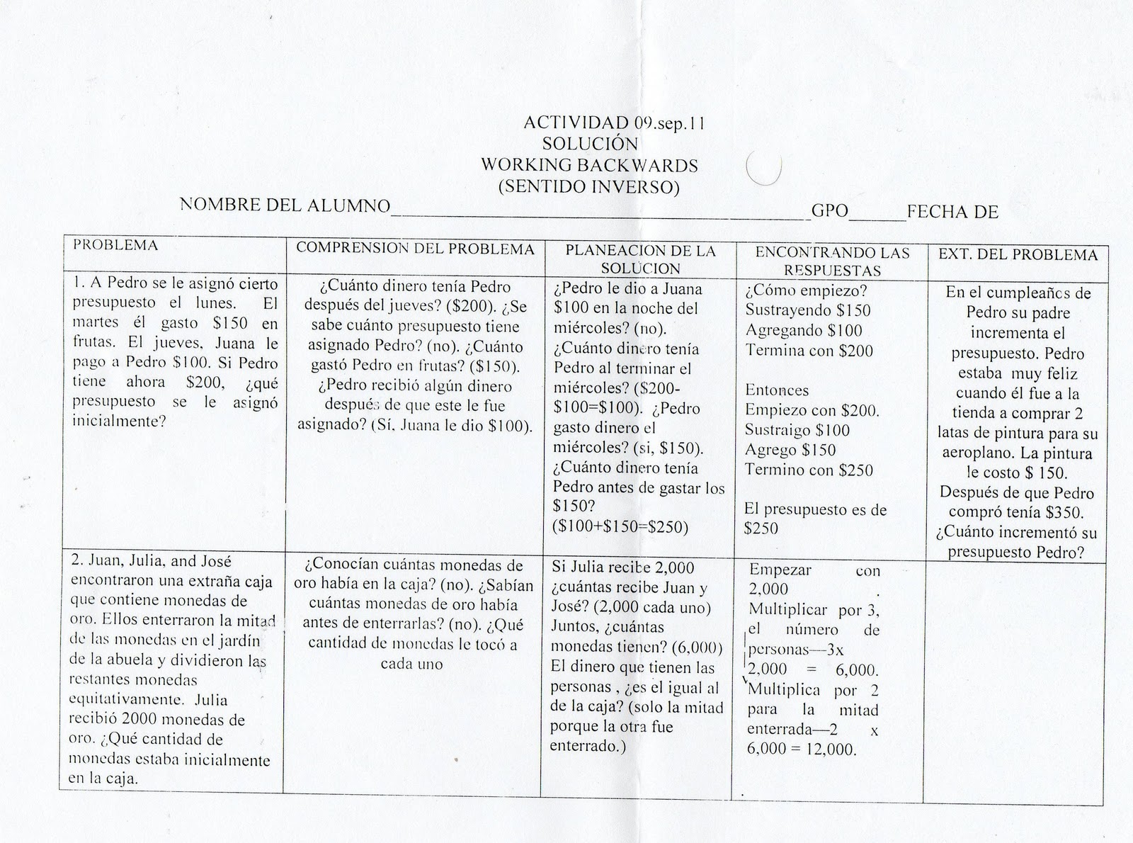 desarrollo de habilidades del pensamiento logico: sentido inverso solucion