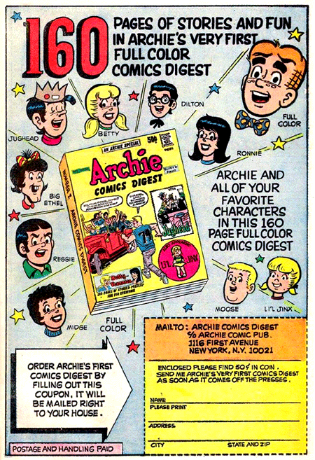 DigestComics: Archie Comics Digest Ad
