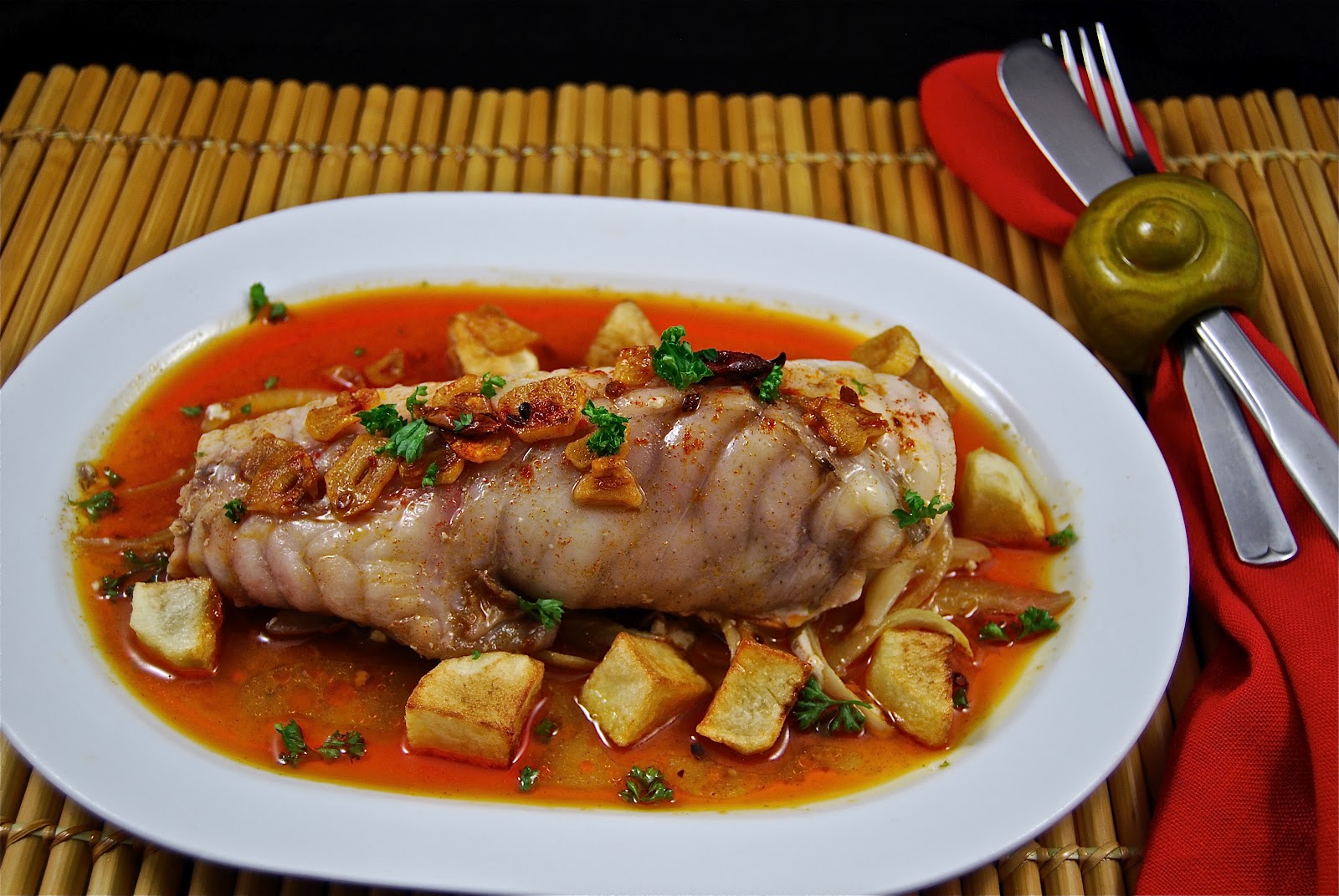 COCINA VIVA: Monkfish Donostiarra Style (Rape a la donostiarra)