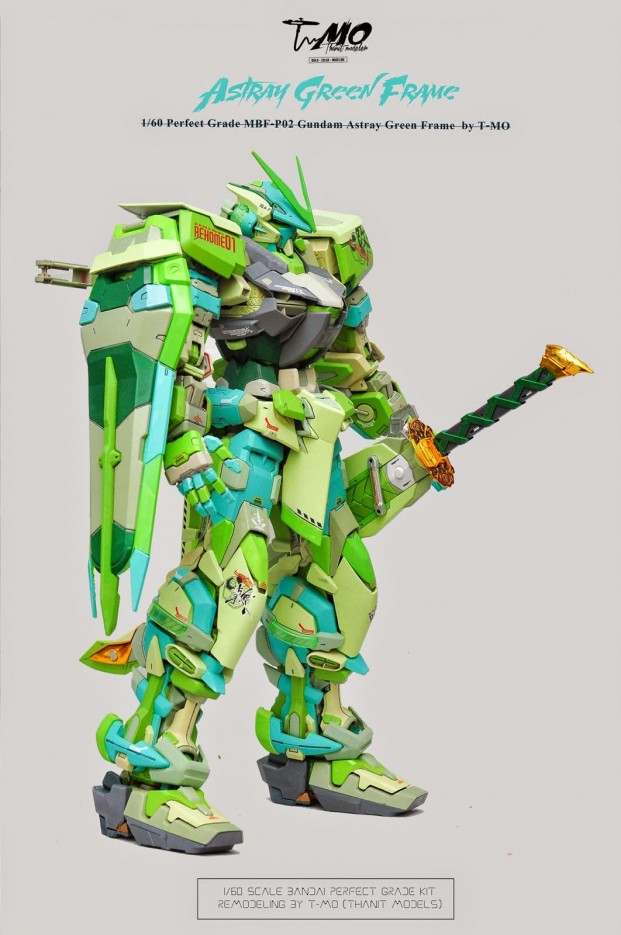 Custom Build: PG 1/60 Gundam Astray "Green Frame" + Tri Tactical Arms