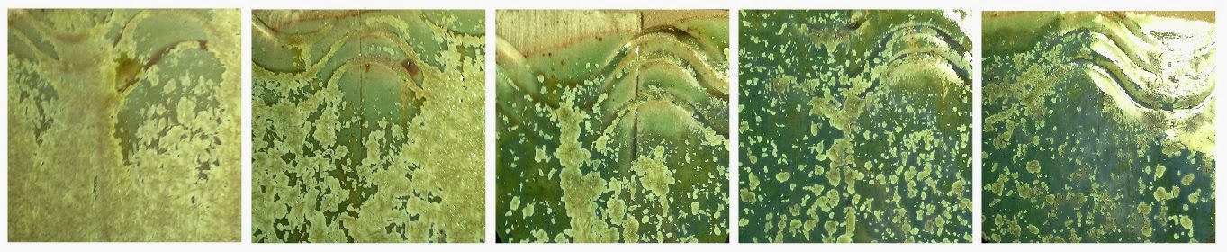 MICHAEL CERV POTTERY: Copper, Iron, and Rutile Line Blends