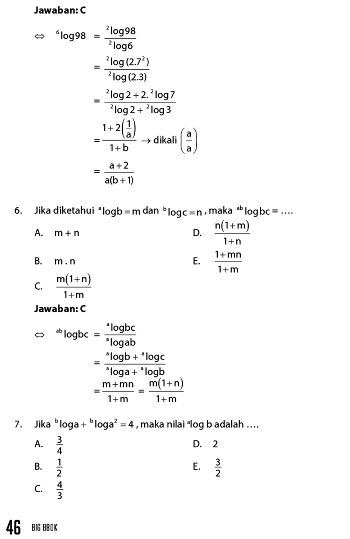 MATEMATIKA DI SMA: CONTOH SOAL PEMBAHASAN DAN LATIHAN SOAL LOGARITMA