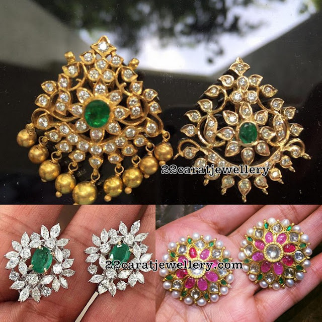 Classic Diamond Ear Tops - Jewellery Designs