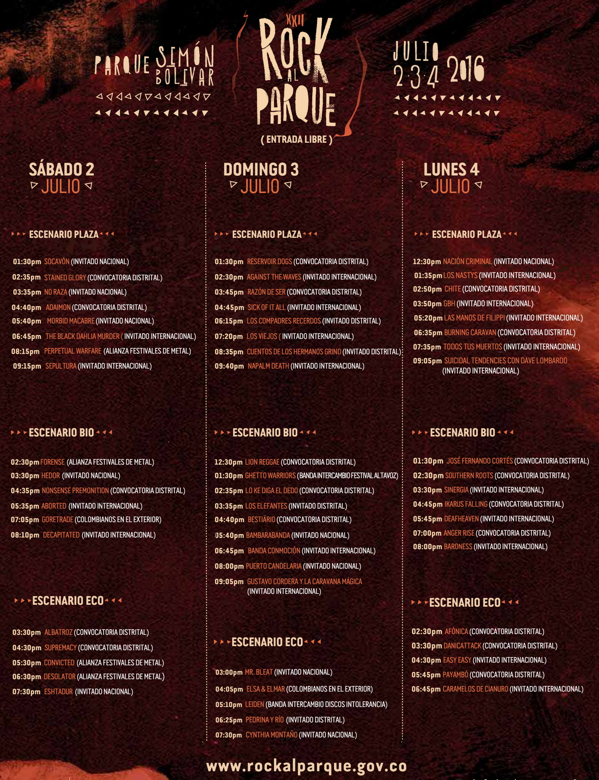 Centro de Aprendizaje Musical EBR: Rock al Parque 2016: Un evento muy EBR