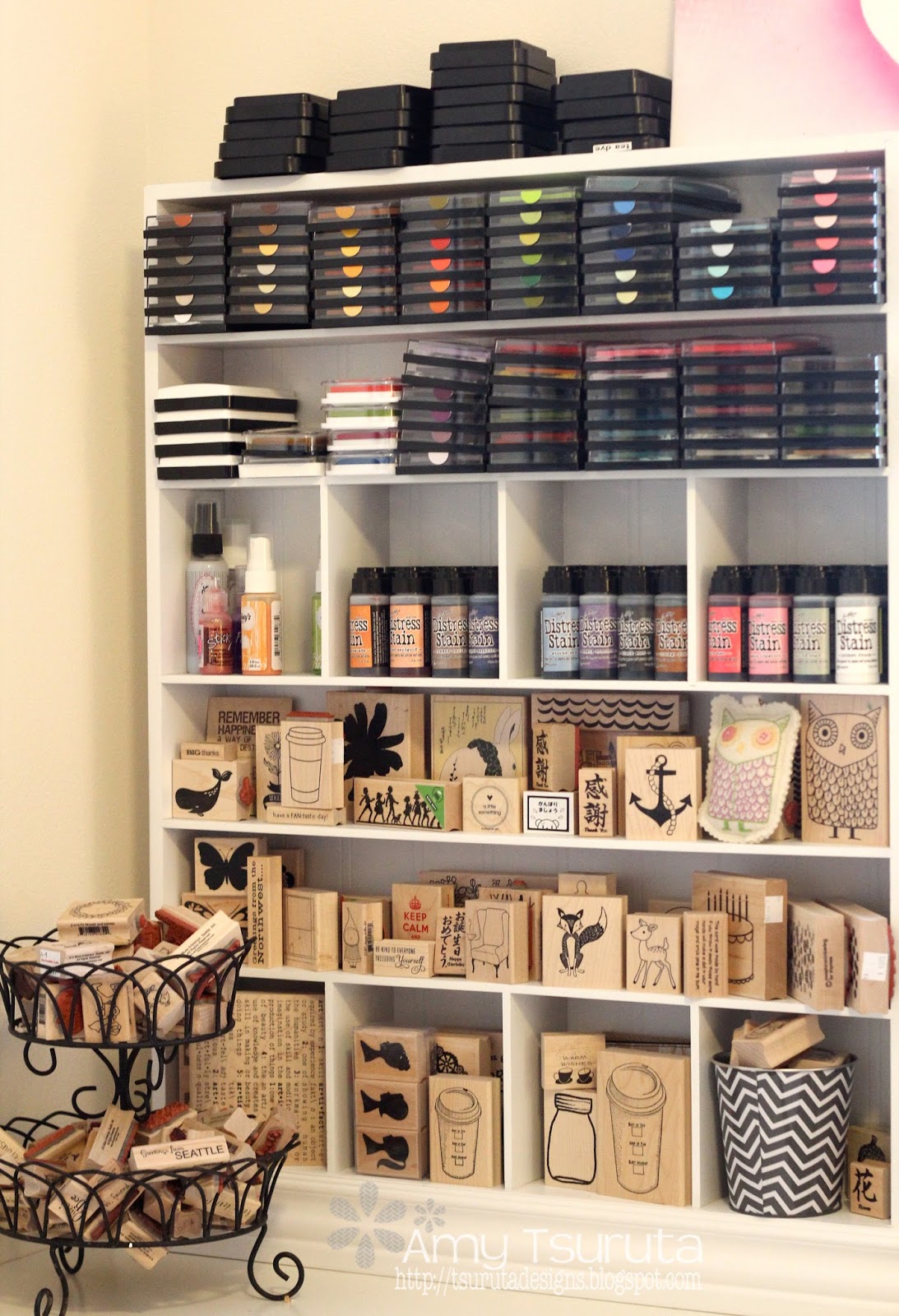 use what I have: wood mount stamps