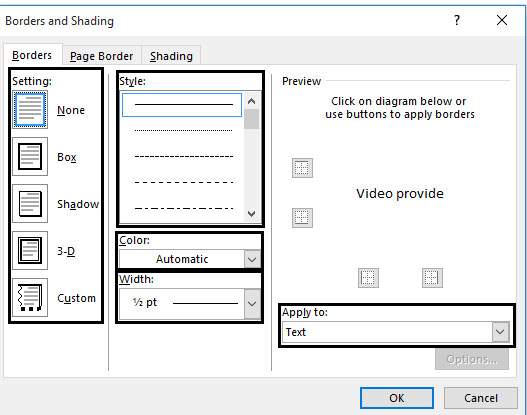 Banyak Tutorial!: Penggunaan Borders and Shading Microsoft Word 2013