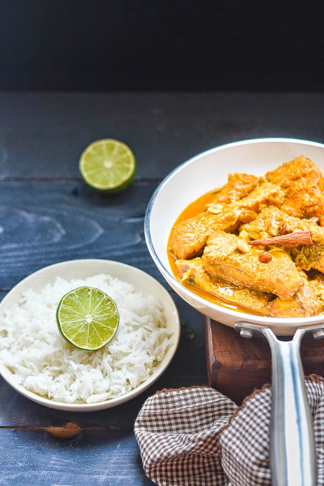 Mix and Stir: Macher Korma ( Fish in Creamy Yogurt Sauce )