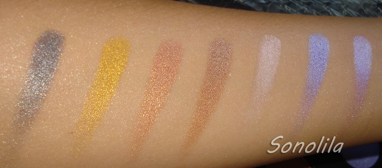 Paleta 28 colores Shimmer: Swatches