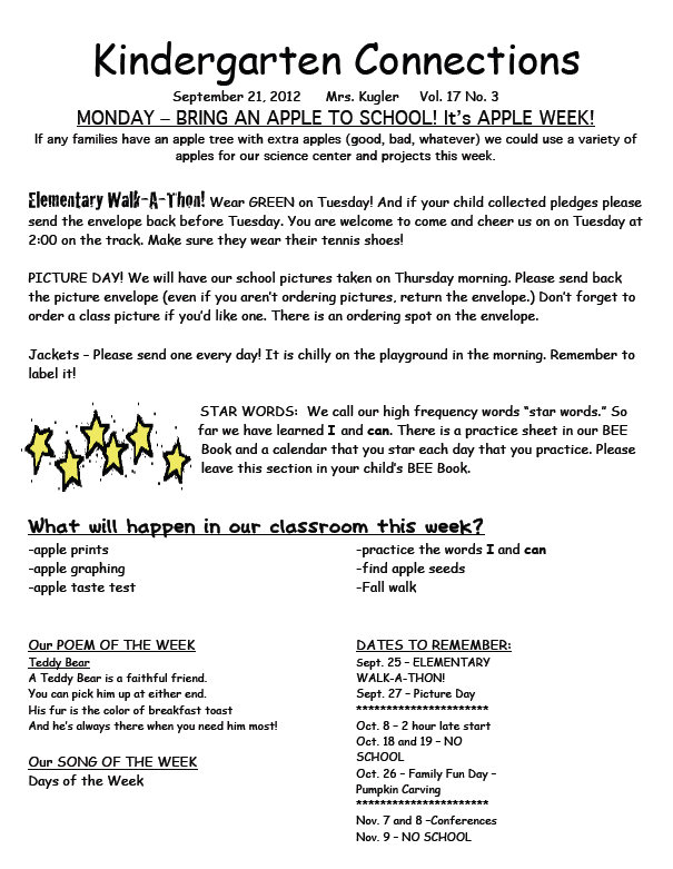 Mrs. Kugler's Kindergarten Adventures: Kindergarten Connections #3