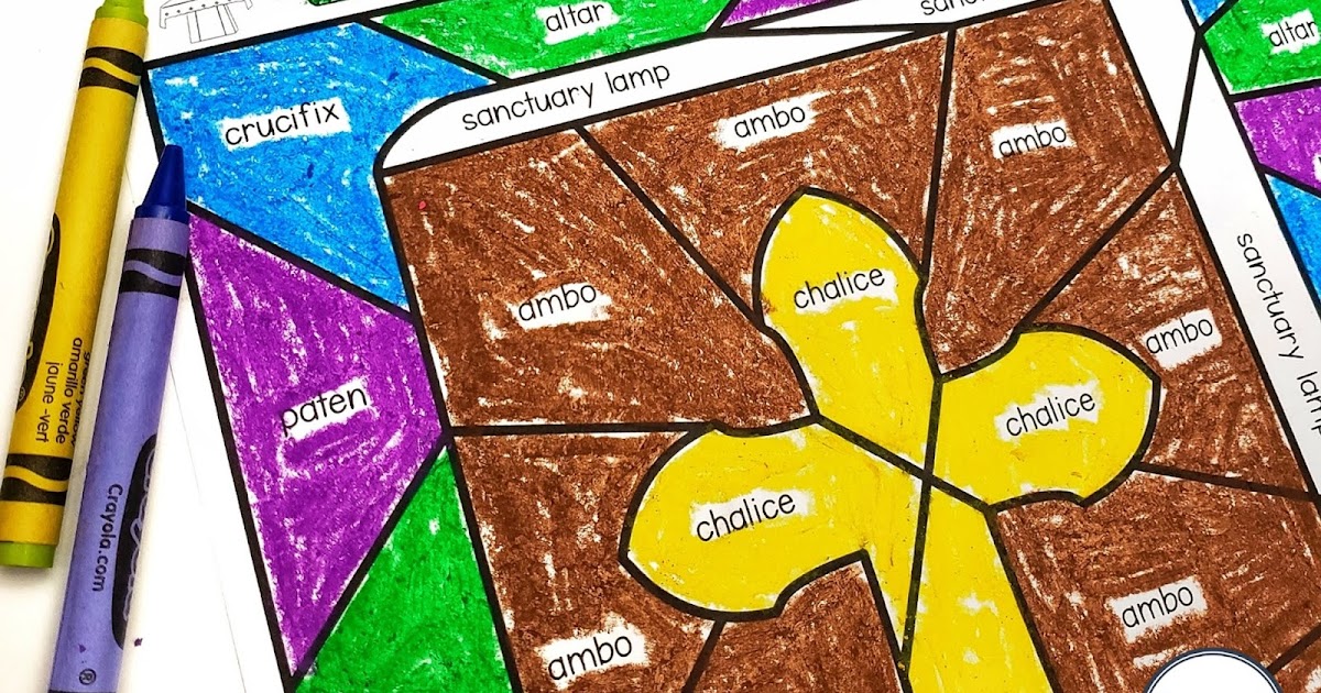 Catholic Color by Mass Item Coloring Pages | Sara J Creations