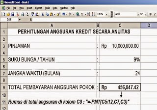 Menghitung Angsuran Kpr Menurun Dan Menetap Dengan Microsoft Excel ...