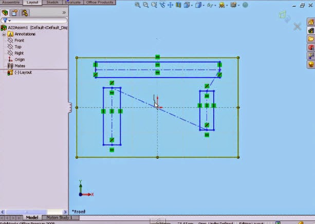 How to use Layout sketch assembly command | Solidworks tutorial basic ...