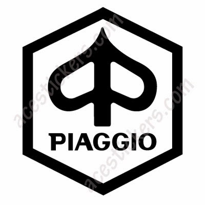 acestickers: Piaggio Logo Stickers - 003 (12.7 x 15 cm)