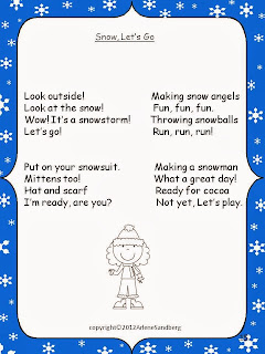 Classroom Freebies Too: Let it Snow with a Poem about Snow!