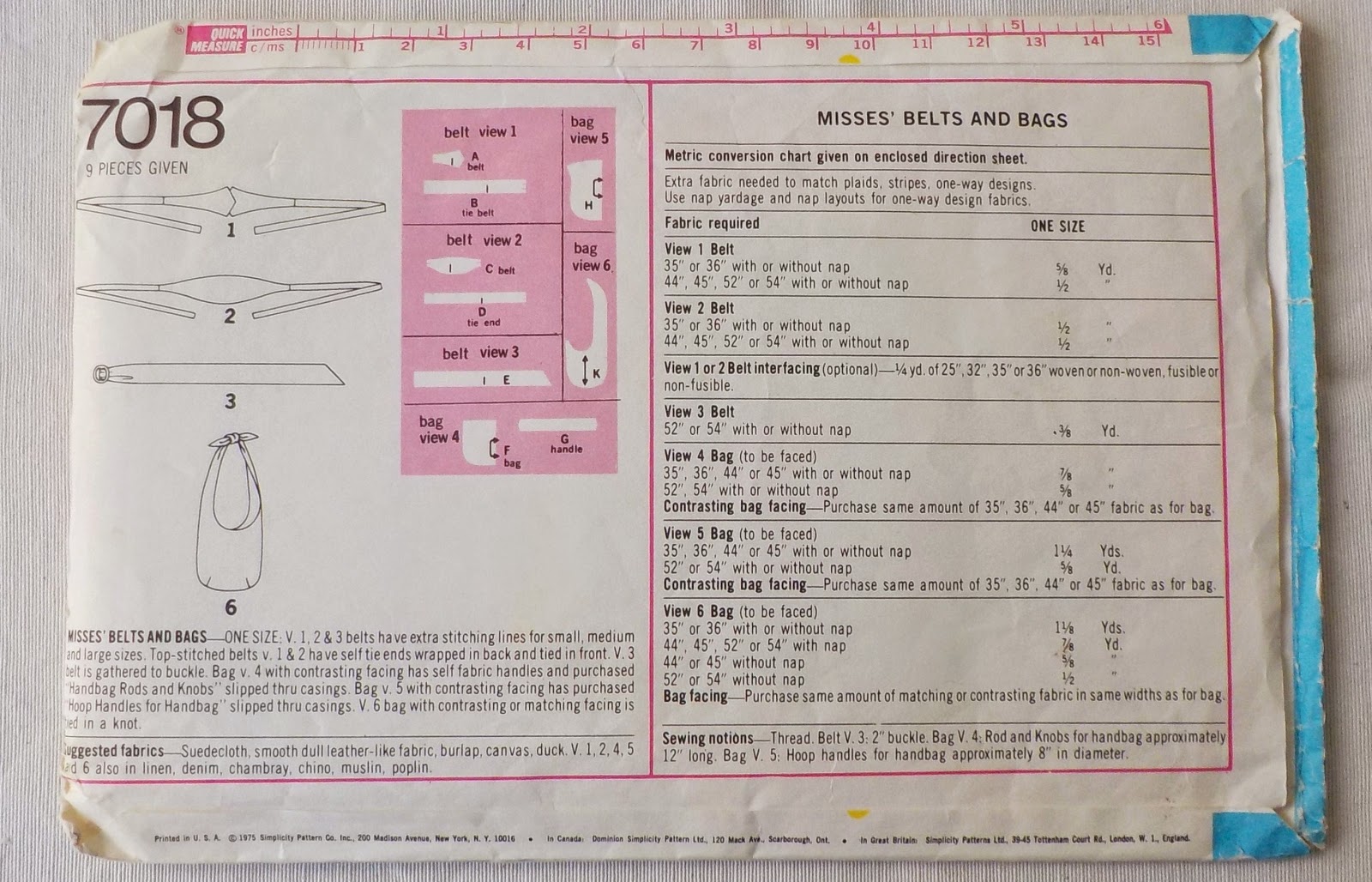 OnePerfectDay: 1970s Bag Pattern