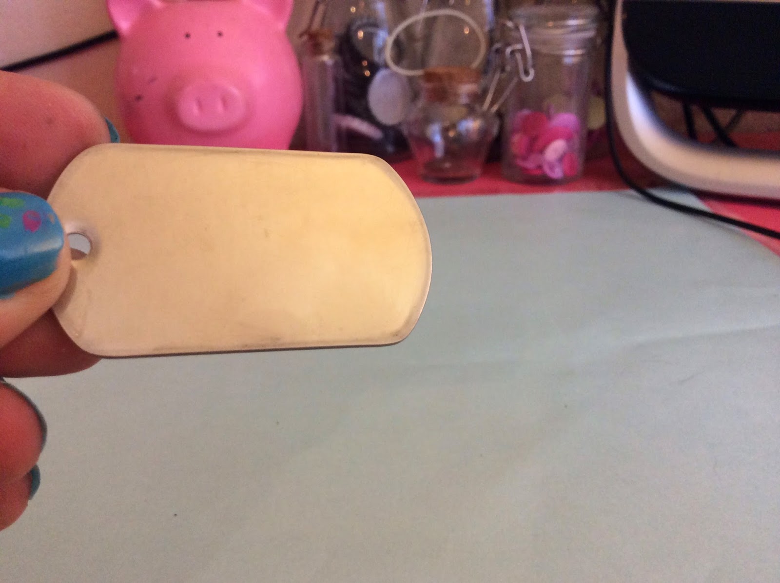 Pink Blood Creations: How to engrave metal (dog tag) with your ...