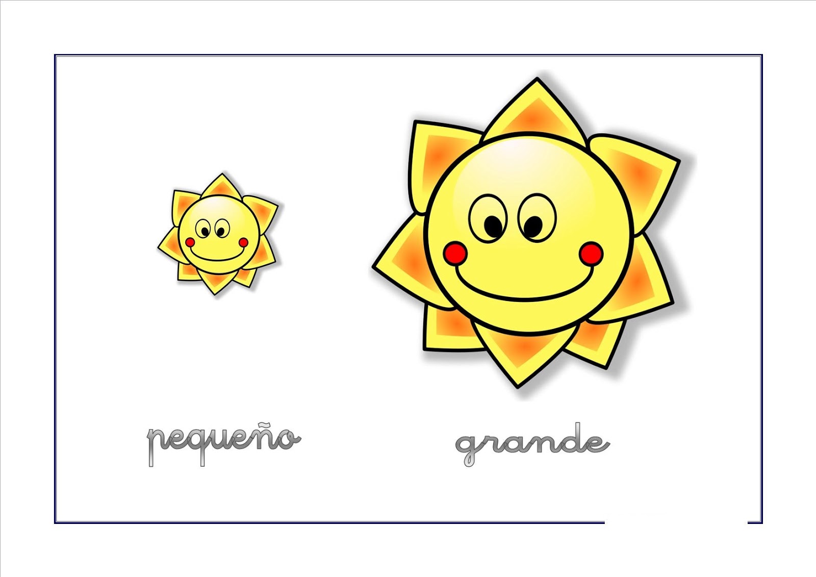 Kids Zone: Fichas Grande y Pequeño