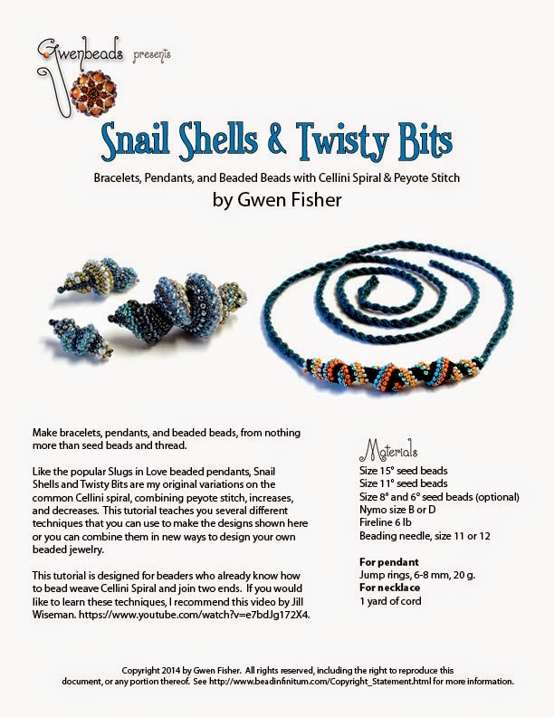 gwenbeads: New Tutorial -- Snail Shells & Twisty Bits, Beaded with ...