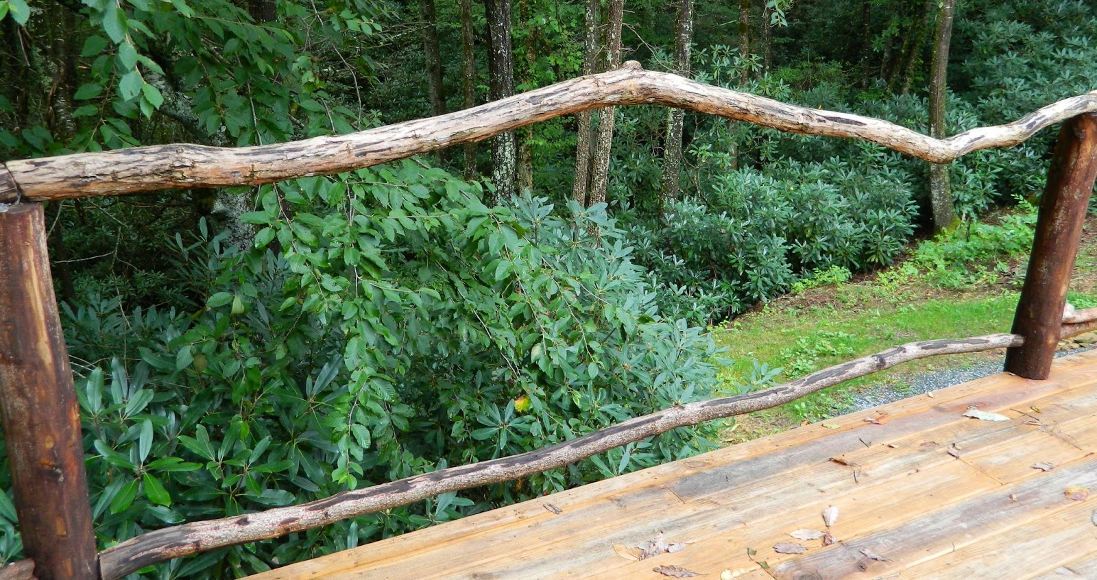 Lise's Log Cabin Life: Building Rustic Deck Railing Spindles