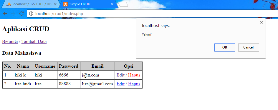 Jalgara: Tutorial Membuat Aplikasi CRUD Sederhana dengan PHP dan MySQL
