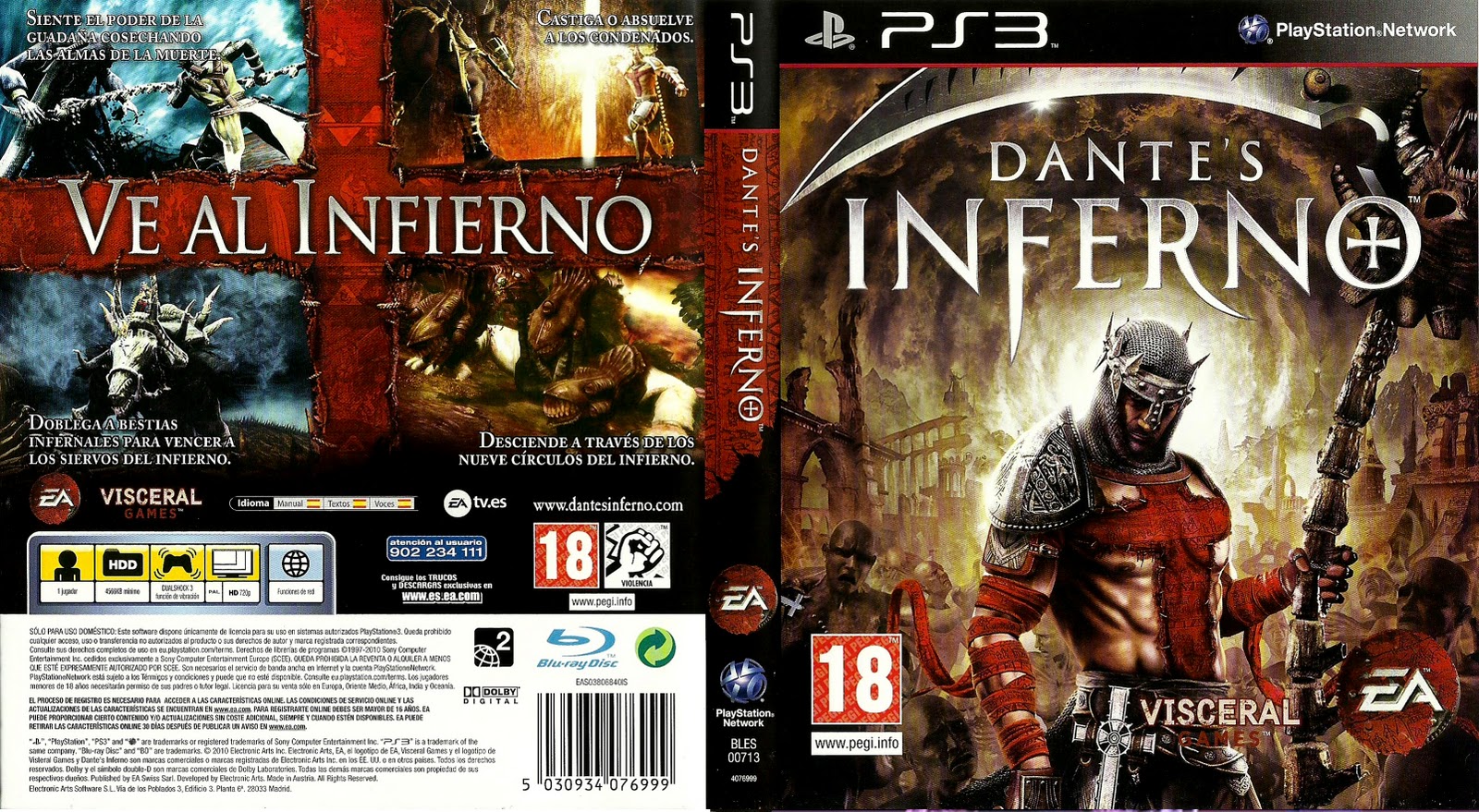 CAPAS PS3: Dantes Inferno PS3
