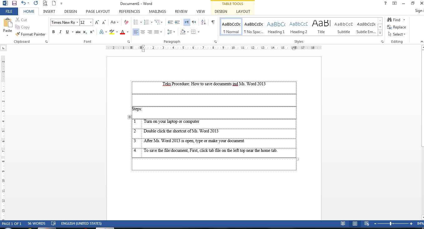 Teks Procedure: How to save your documents in Ms. Word 2013 - BAHASA ...
