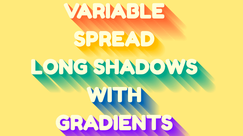 Variable Long Shadow With Gradients Template