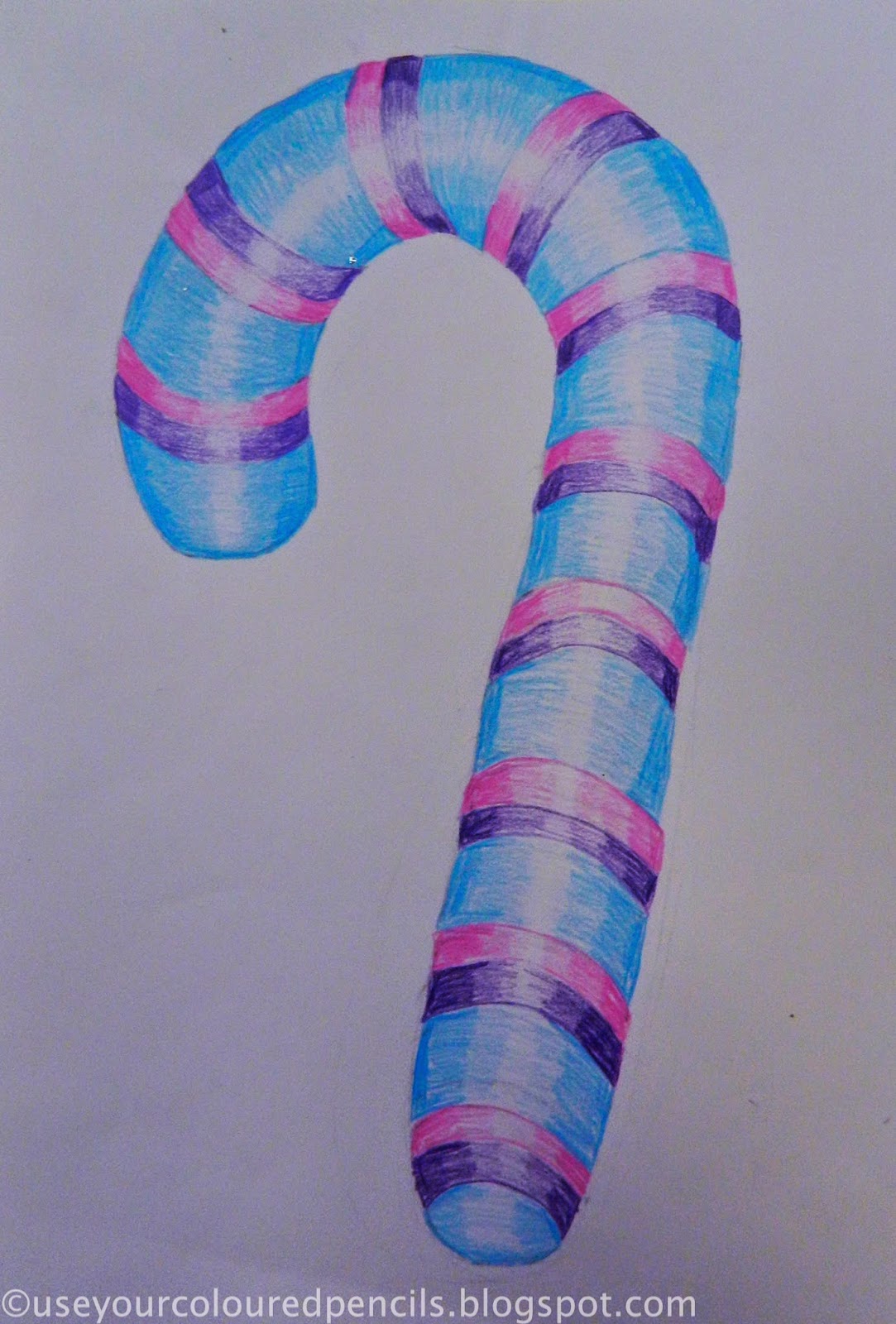 Use Your Coloured Pencils: Candy Cane Drawings