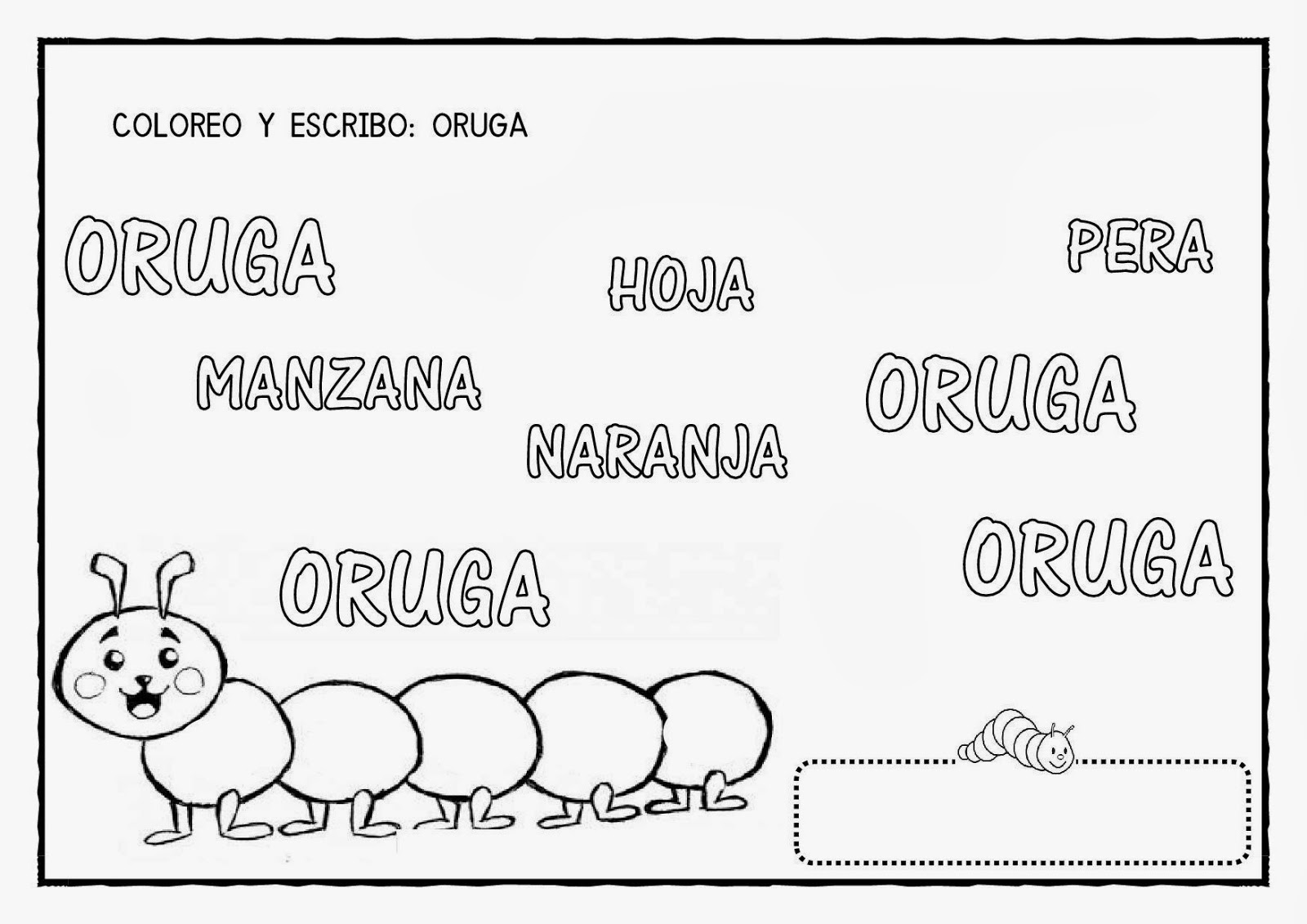 La granja de Daniela: CUENTO: LA PEQUEÑA ORUGA GLOTONA