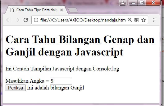 Penulisan Struktur Logika IF ELSE dalam JavaScript - Petunjuk Onlene