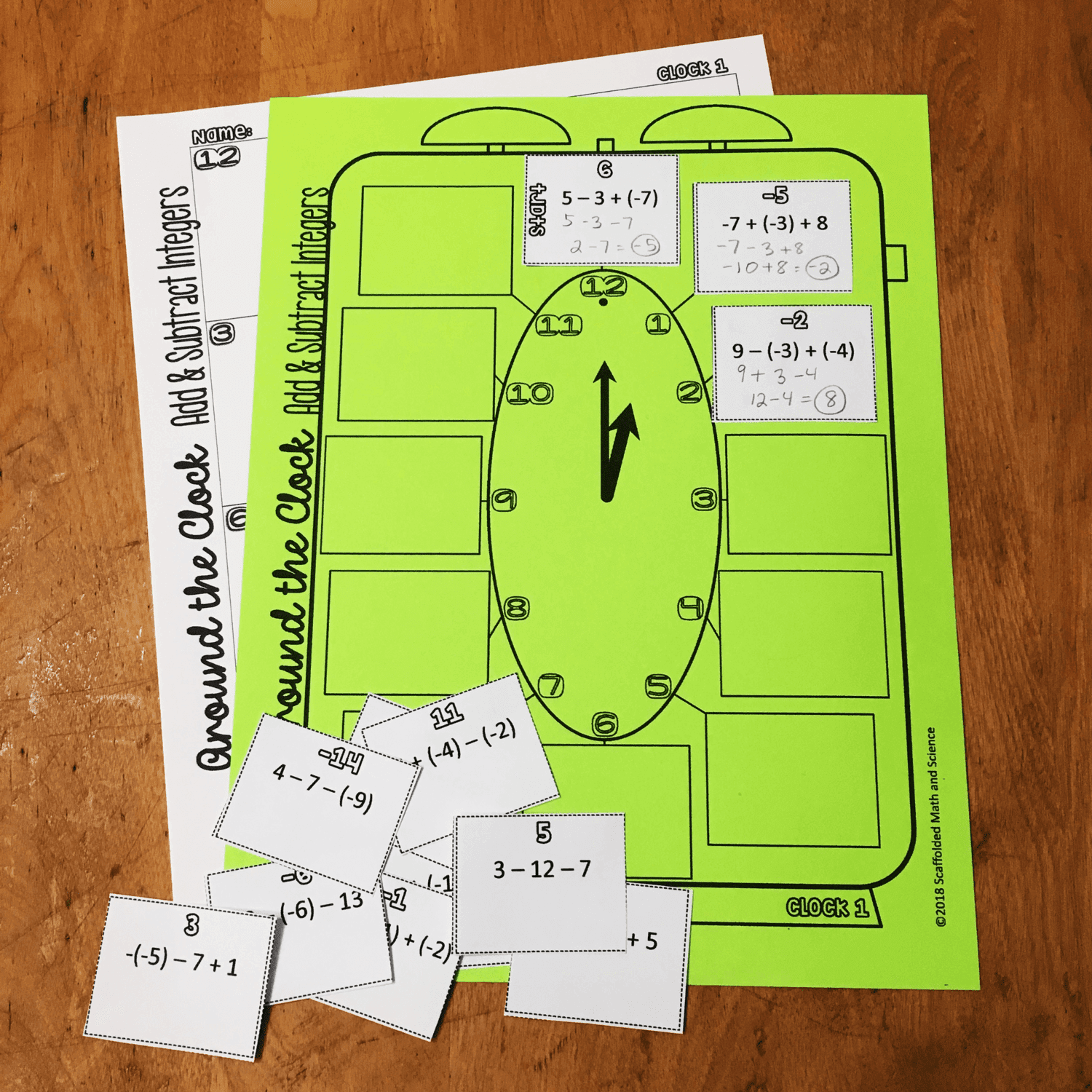 Scaffolded Math and Science: "Around the Clock!" Partner Scavenger Hunt ...