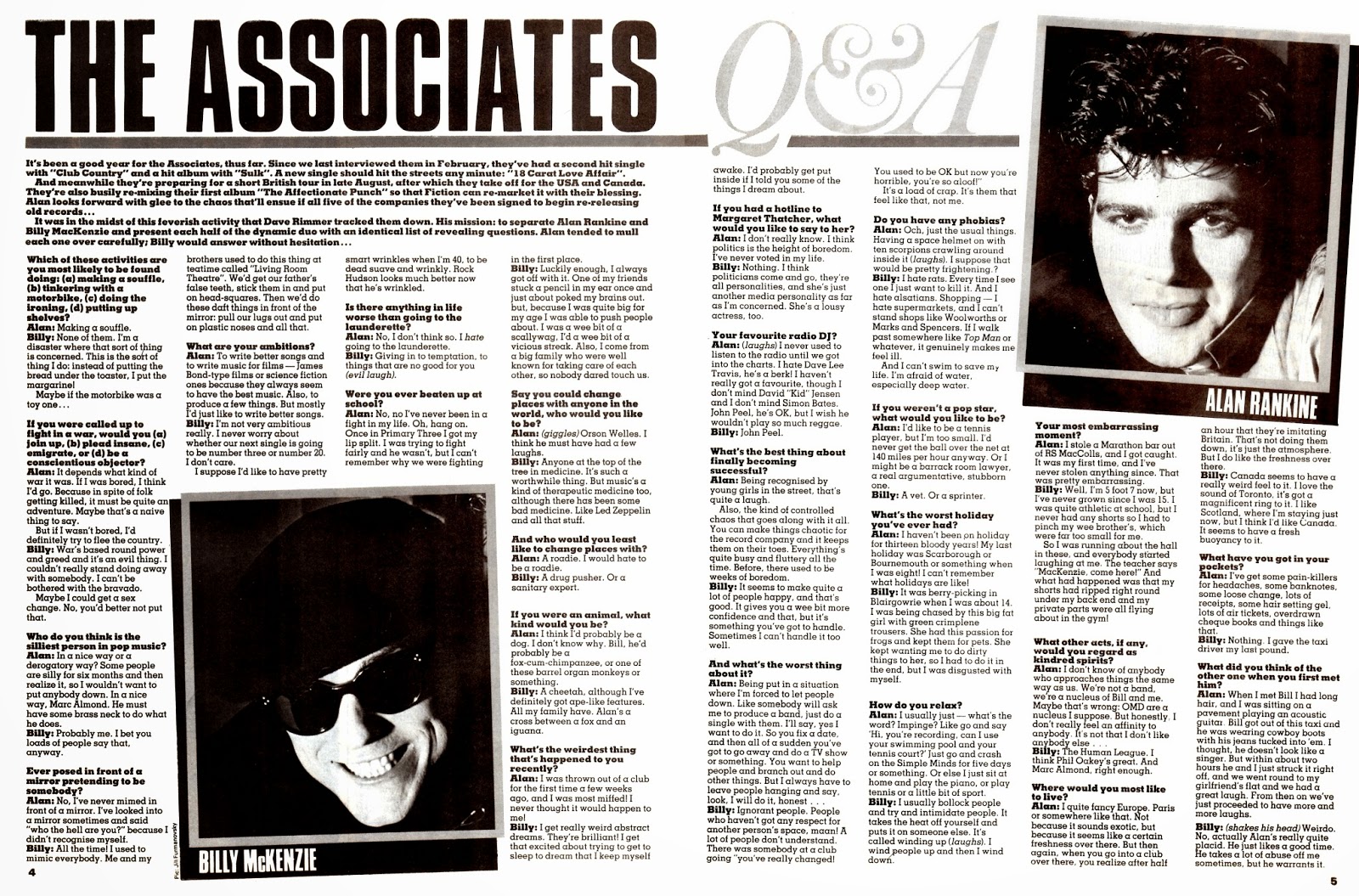 Lansure's Music Paraphernalia: BILLY MacKENZIE | ALAN RANKINE | THE ...