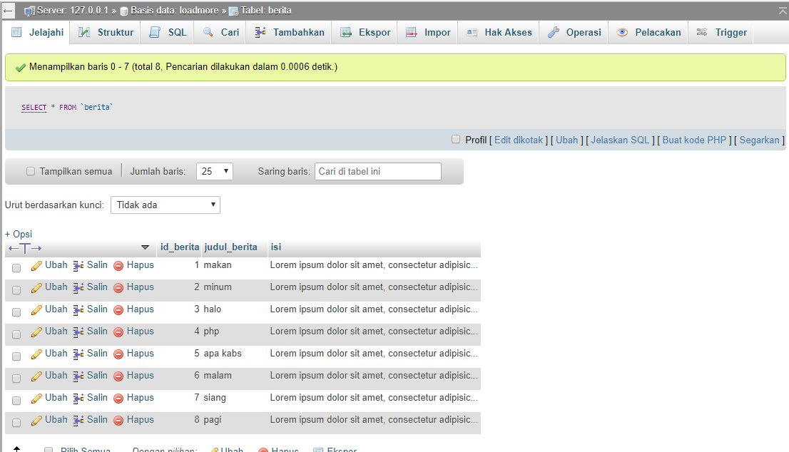 Cara Membuat Infinite Scroll Otomatis Auto Load More Php Mysql Dan Jquery Tutorial