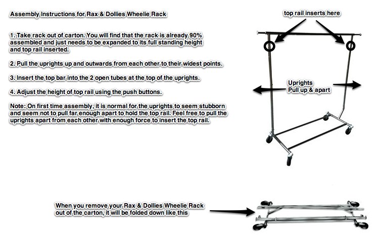 Rax & Dollies: How to assemble a Rax & Dollies Wheelie Rack