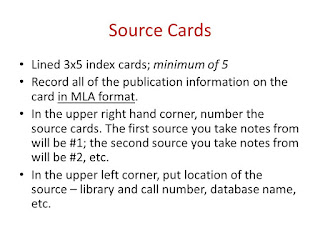 Mrs. Agate's Class: MLA Format Source Cards