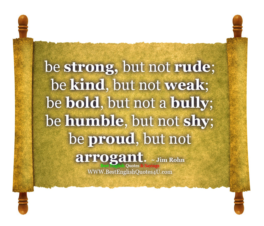 be strong, but not rude