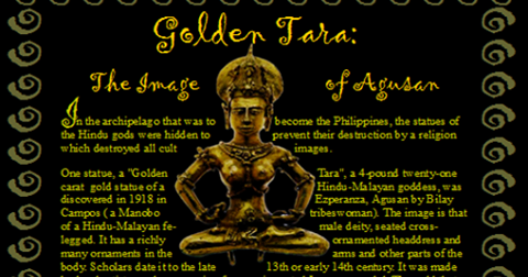 Kulturang Pinoy: Golden Tara: The Agusan Image