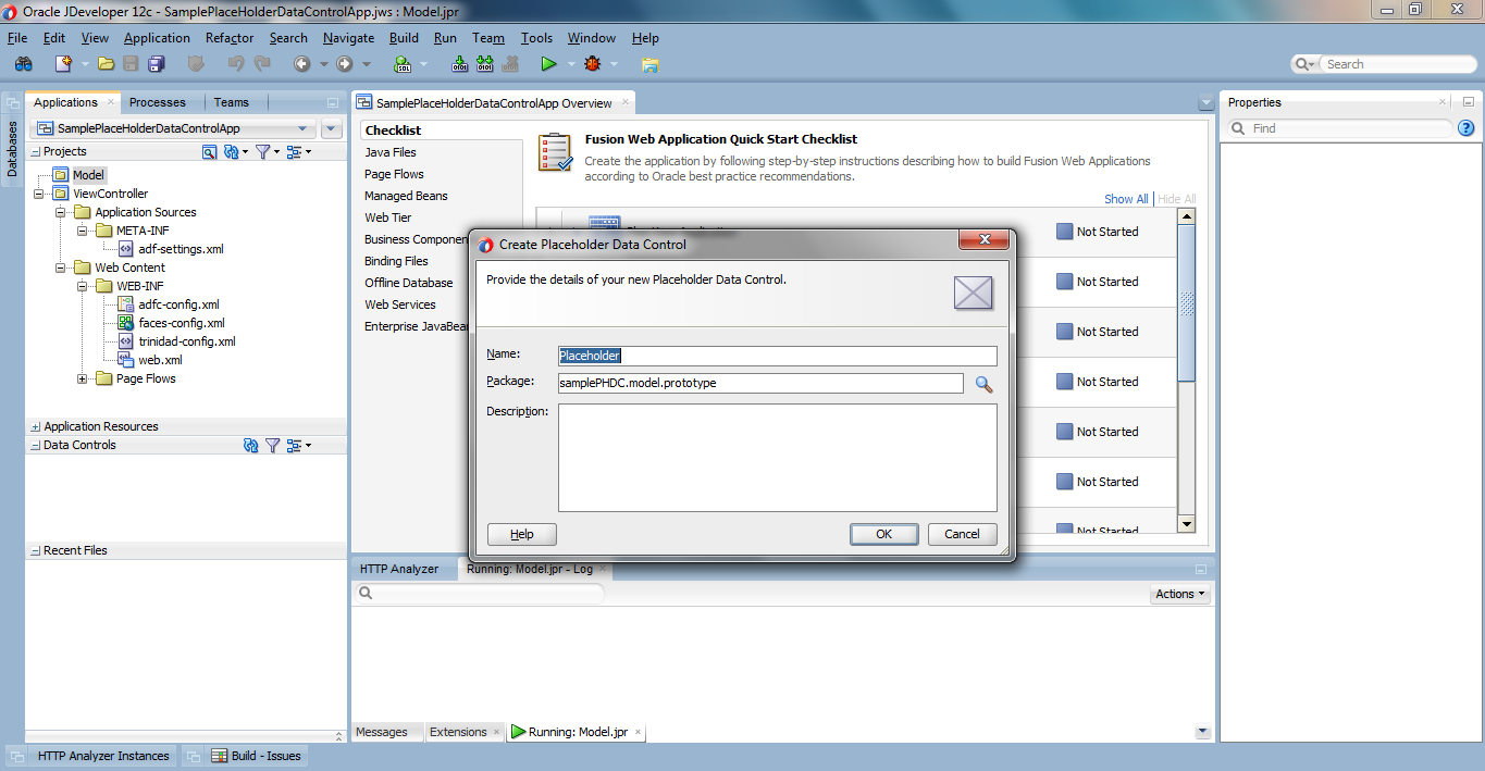 How To Create A Placeholder Data Control In Jdeveloper 12c ~ Oracle Adf 12c Application