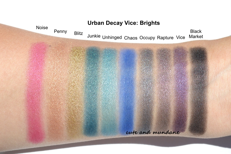 Urban Decay Vice Palette Swatches