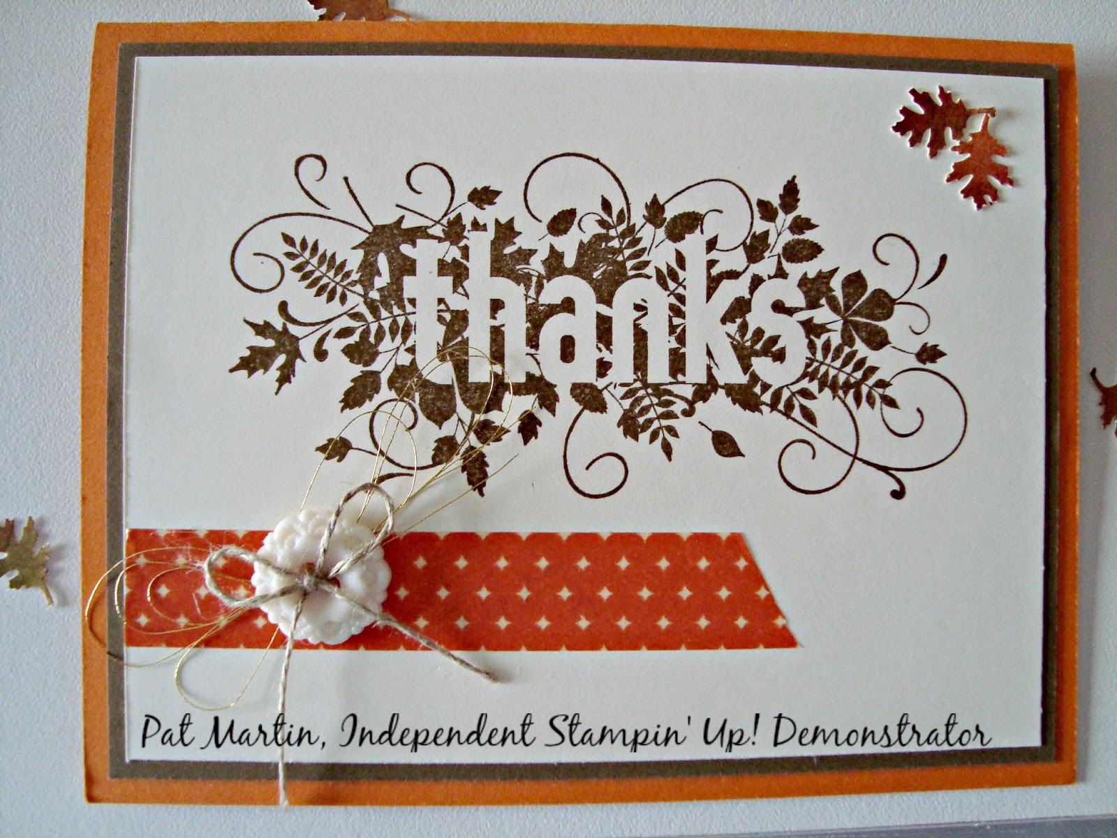 Stampin' With Pat: Simply "Thanks" Two.