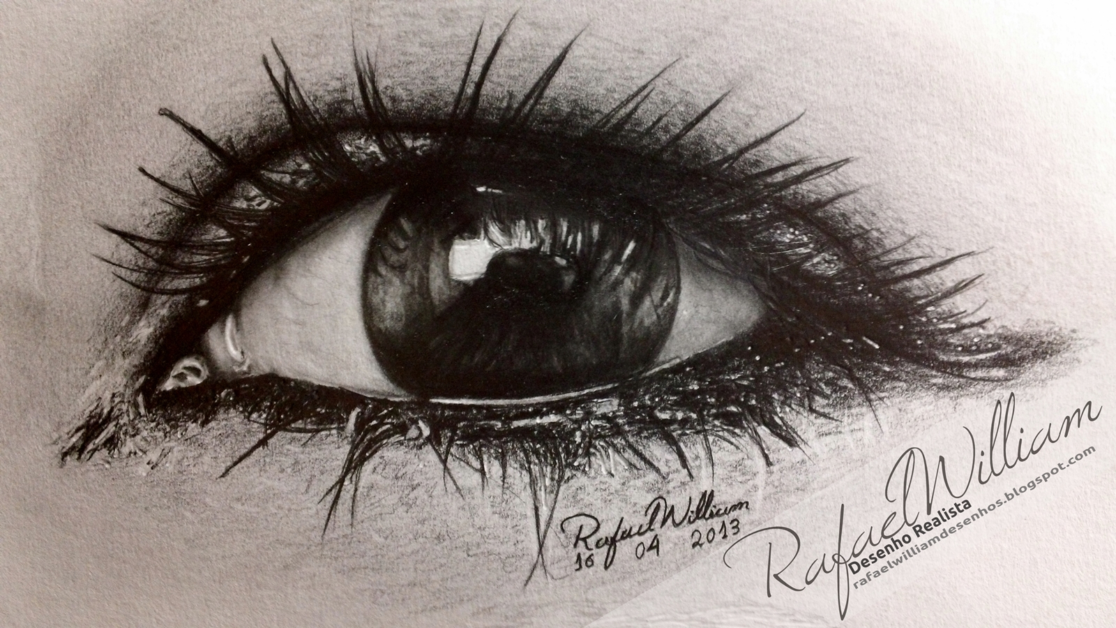 Rafael William Drawing Pencil: Série de olhos realistas