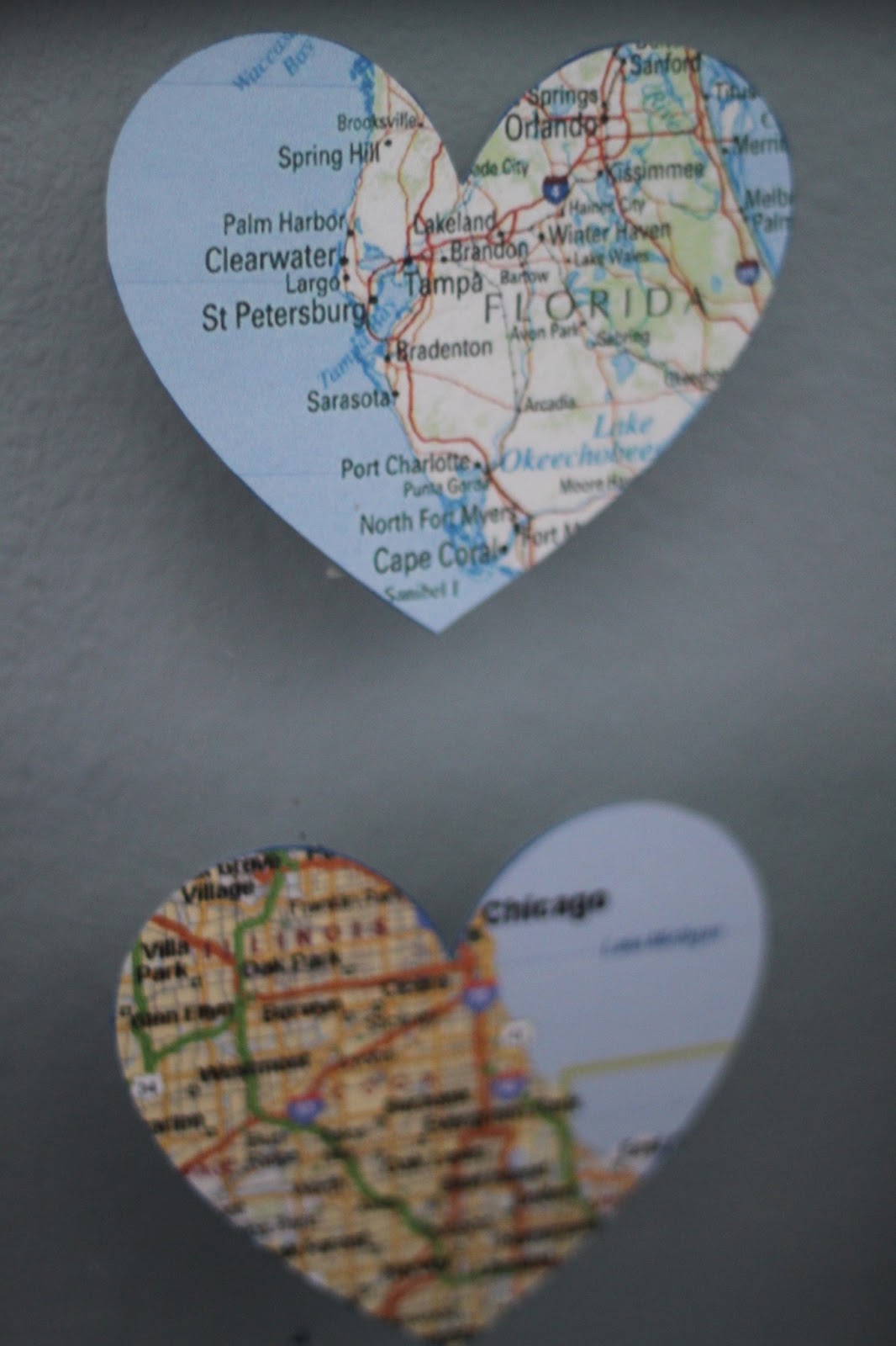 Don't Hit the Backspace Button: DIY: Map Heart Decor